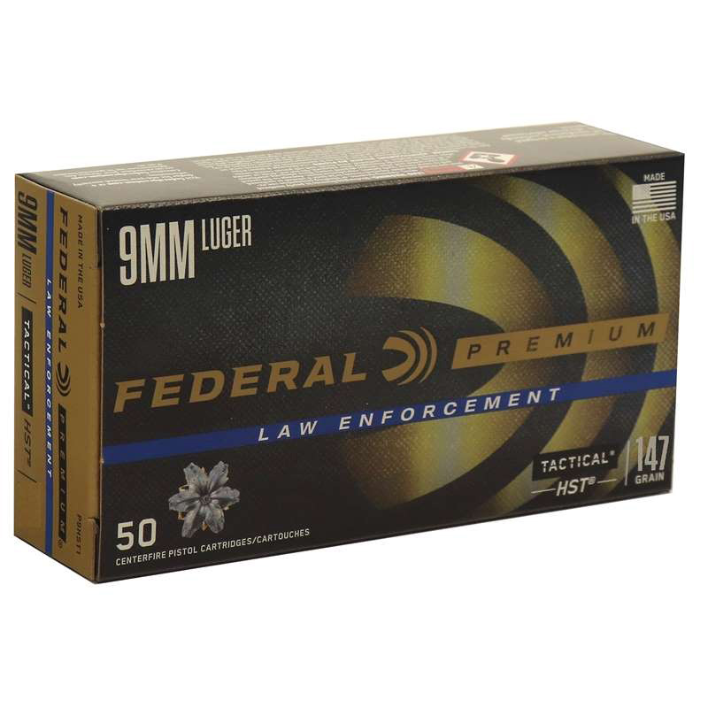 Federal Premium Law Enforcement 9mm Luger 147 Grain HST Jacketed Hollow ...
